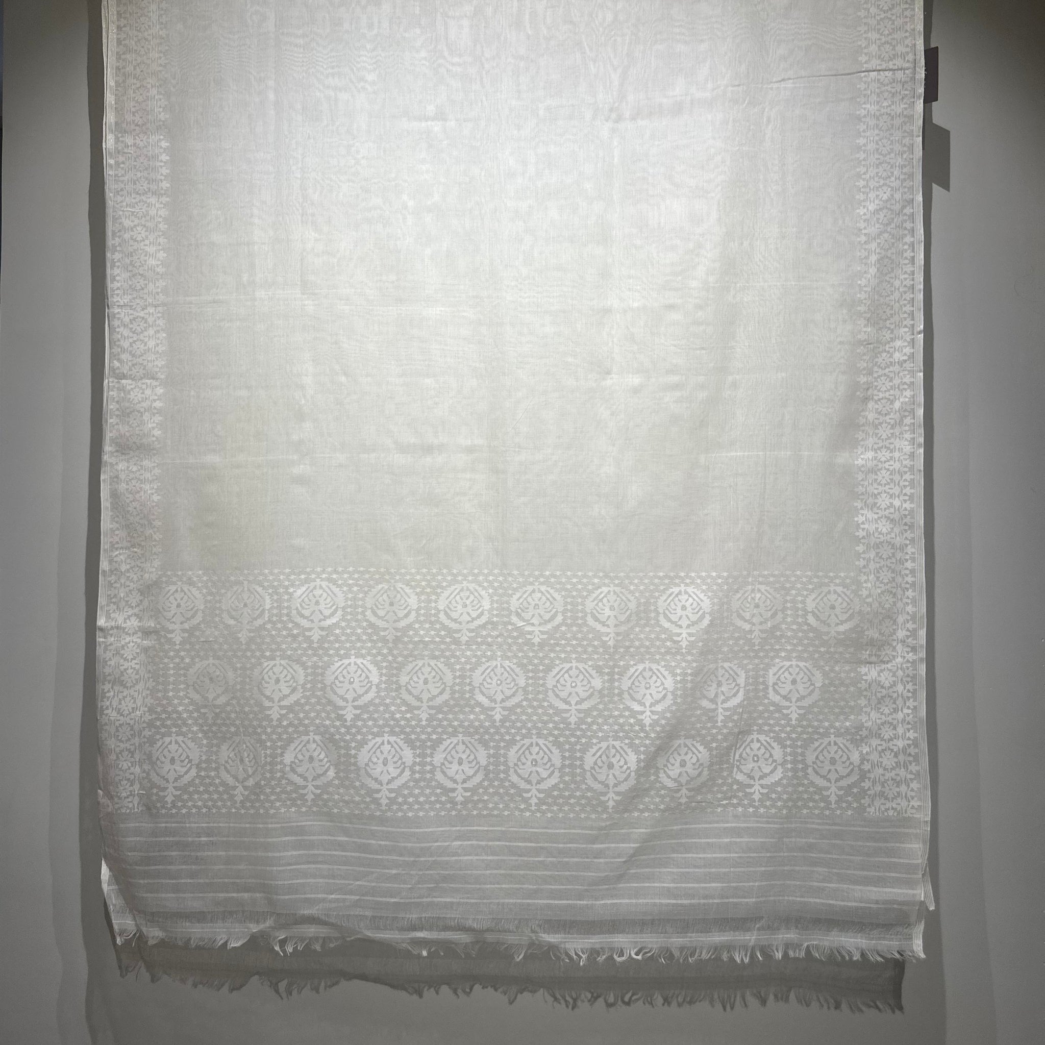 White on White Dhakai Jamdani