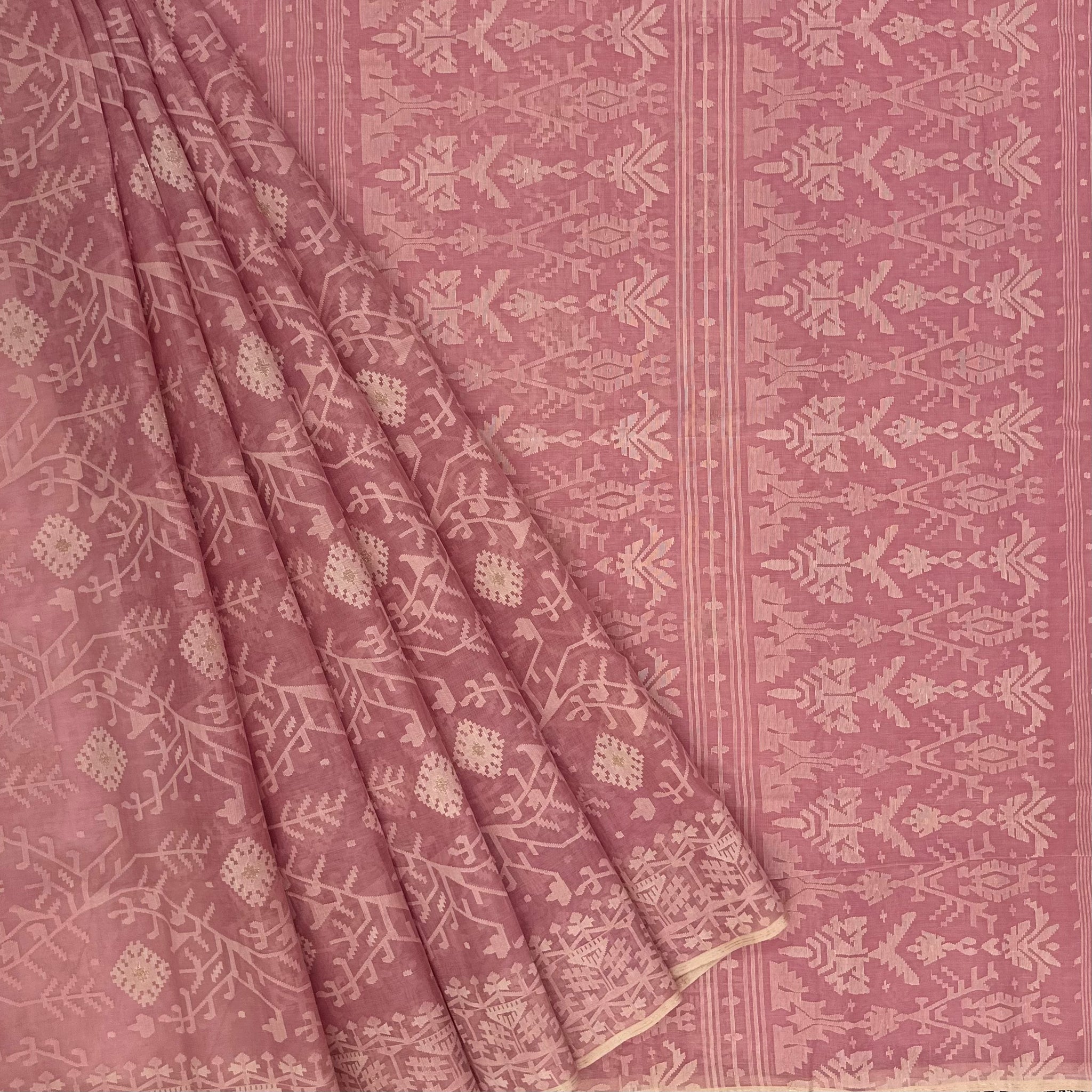 Dusty Pink Dhakai Jamdani